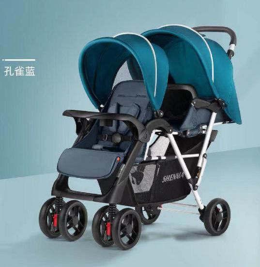 Graco Twin Baby Stroller (Blue) - Kidzkit